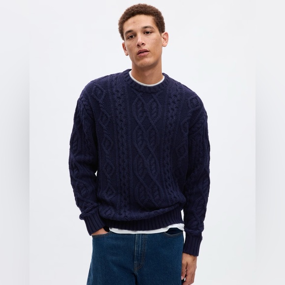 GAP | Sweaters | Gap Mens Cable Knit Sweater Large | Poshmark